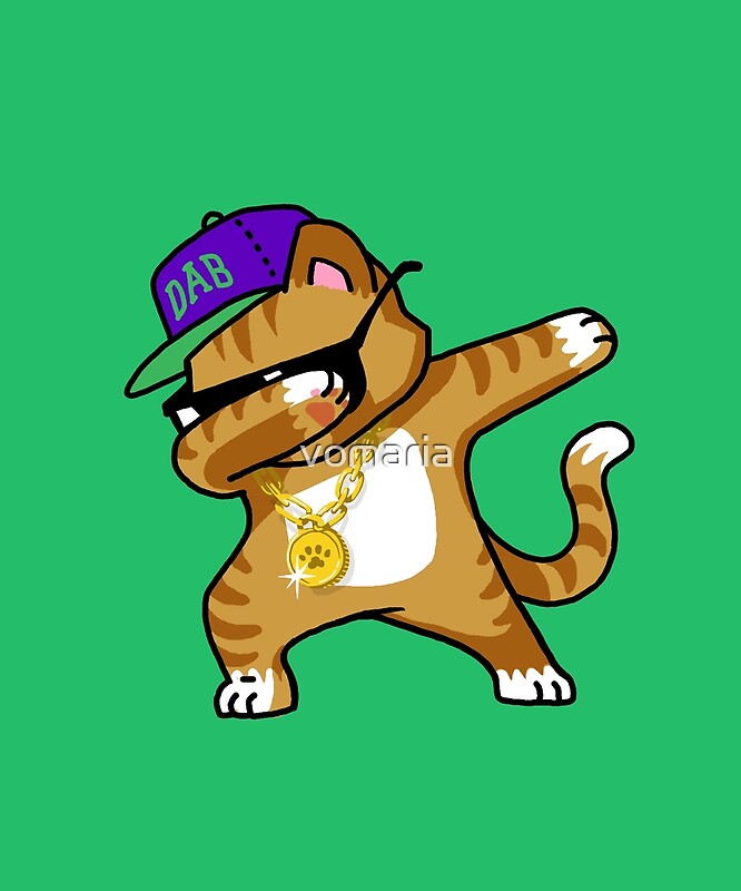 "Dabbing Cat Funny Shirt Dab Hip Hop Dabbing Kitten" by vomaria | Redbubble