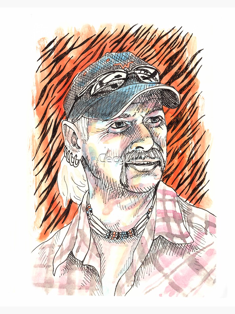 "The only Tiger King, Joe Exotic, hand drawing in ink and watercolors ...