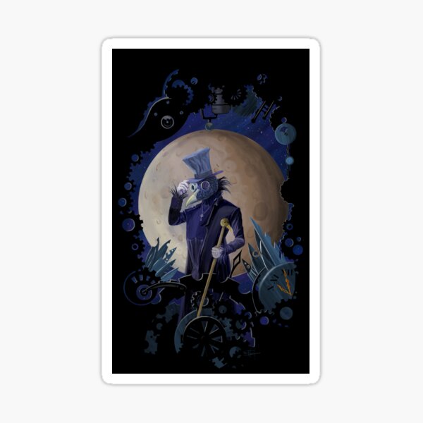 "steampunk crow time keeper" Sticker by SFDesignstudio | Redbubble