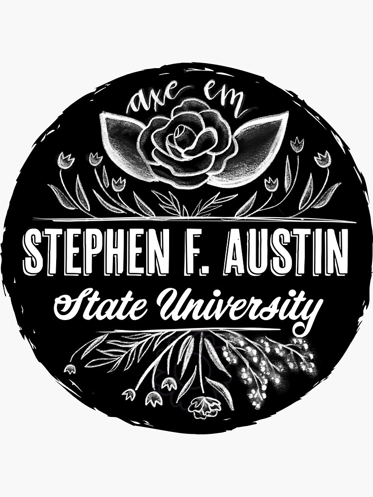 "Black and white floral SFA" Sticker for Sale by AnnemarieRose | Redbubble