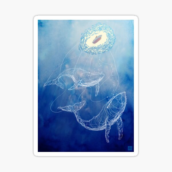 "Moby Dick" Sticker by SFDesignstudio | Redbubble
