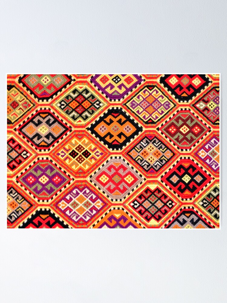 "greek carpet traditional texture" Poster by tony4urban | Redbubble