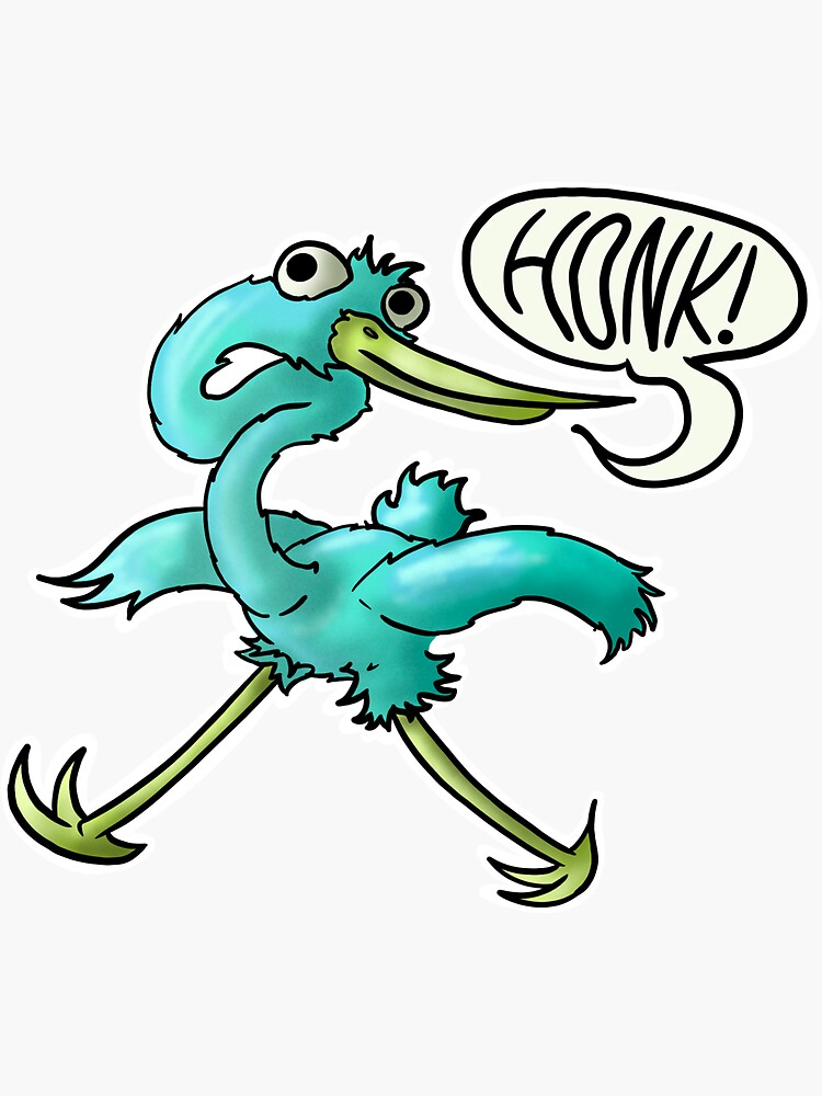 "HONK!" Sticker for Sale by tomasthestrange | Redbubble