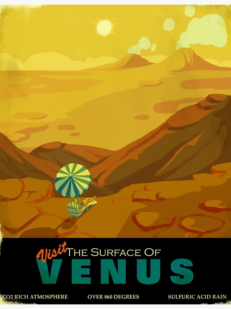 "The Surface of Venus 60's-style Travel Poster" Poster for Sale by ...