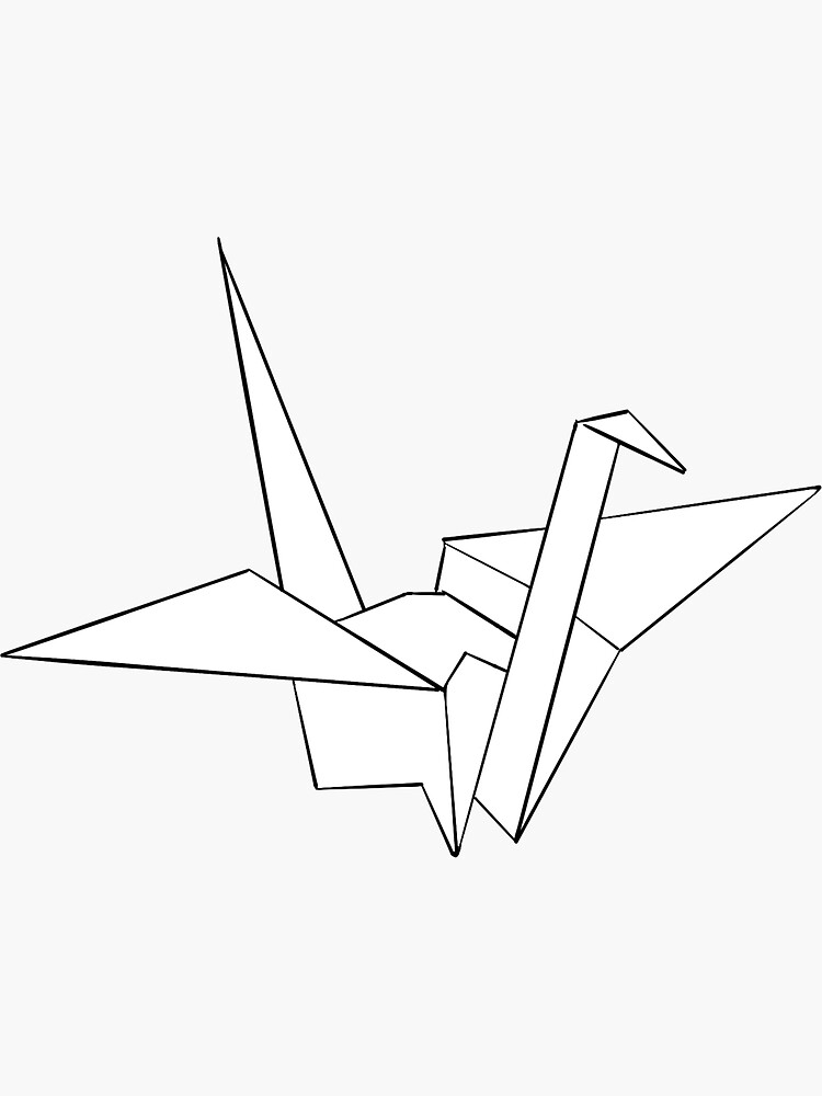 "Paper Crane" Sticker for Sale by chickie- | Redbubble