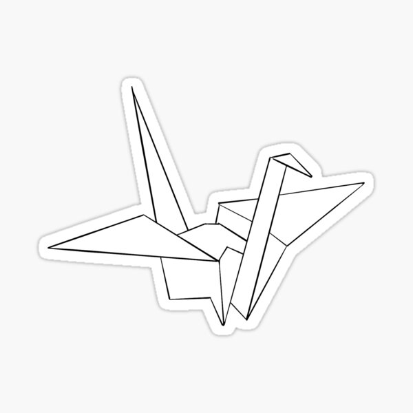 "Paper Crane" Sticker for Sale by chickie- | Redbubble
