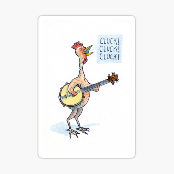 "Plucked Clucking and Plucking" Sticker for Sale by defordmatt | Redbubble