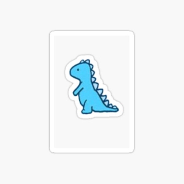 "Blue dino sticker" Sticker for Sale by campbellgowe | Redbubble