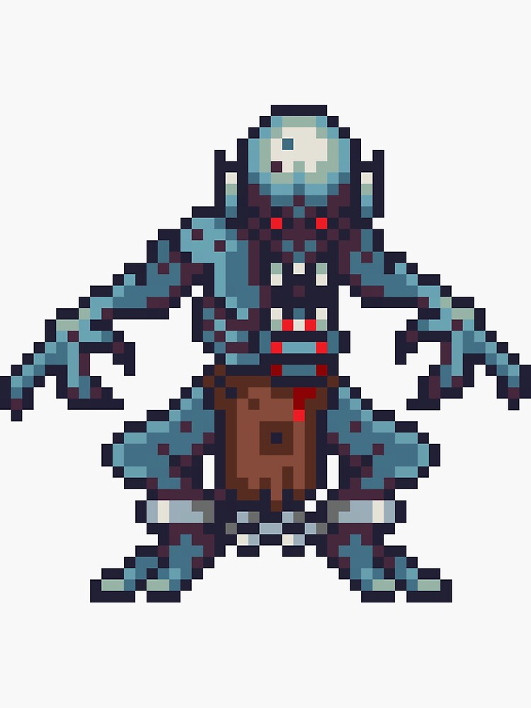 "Ghoul pixel art" Sticker for Sale by PXLFLX | Redbubble