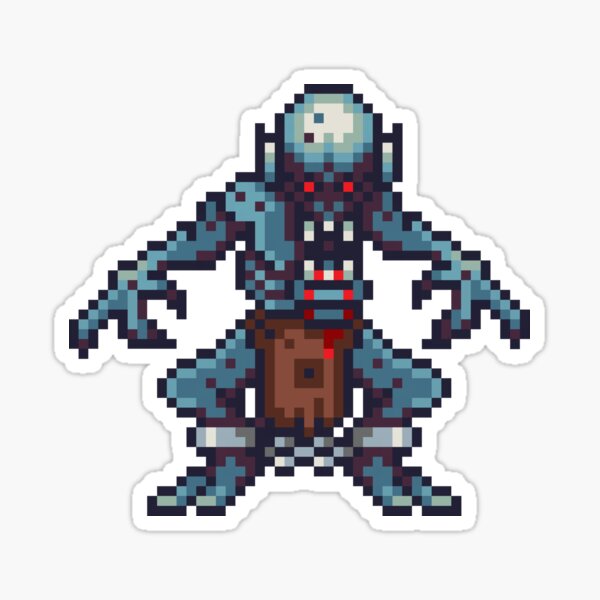 "Ghoul pixel art" Sticker for Sale by PXLFLX | Redbubble