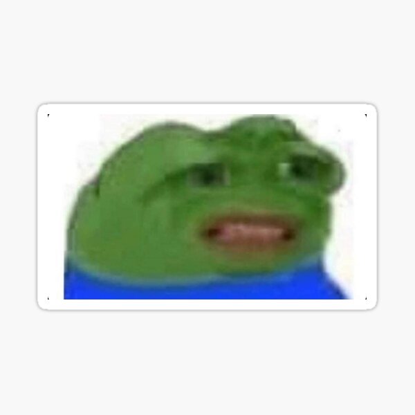 "pepe but he's not amused" Sticker for Sale by yellowthefool | Redbubble