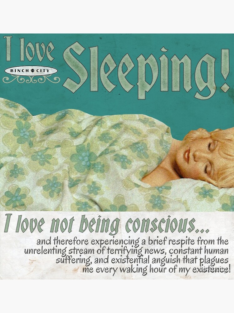 "I Love Sleeping" Poster for Sale by binchcity | Redbubble