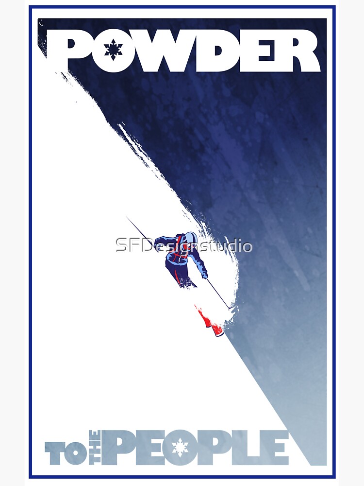 "Powder to the People" Sticker for Sale by SFDesignstudio | Redbubble