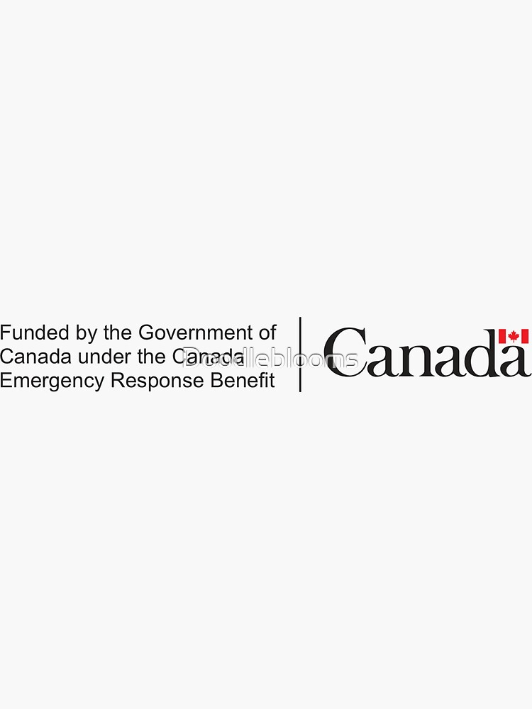 "Funded by the Government of Canada" Sticker for Sale by Doodleblooms ...