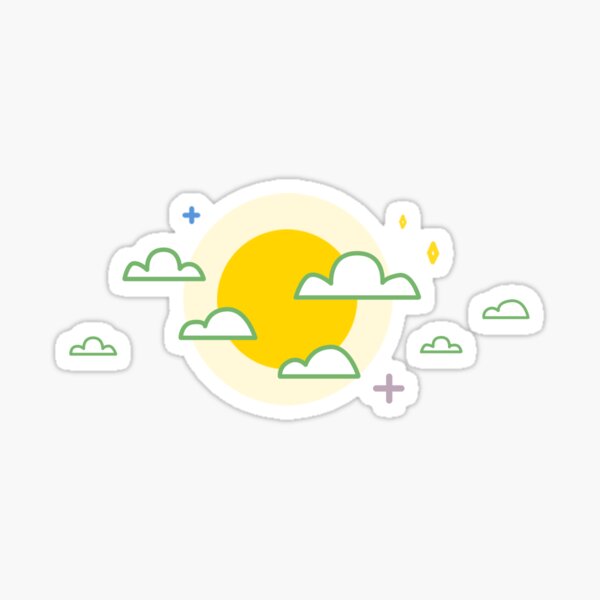 "sun and clouds" Sticker by emmadutt | Redbubble