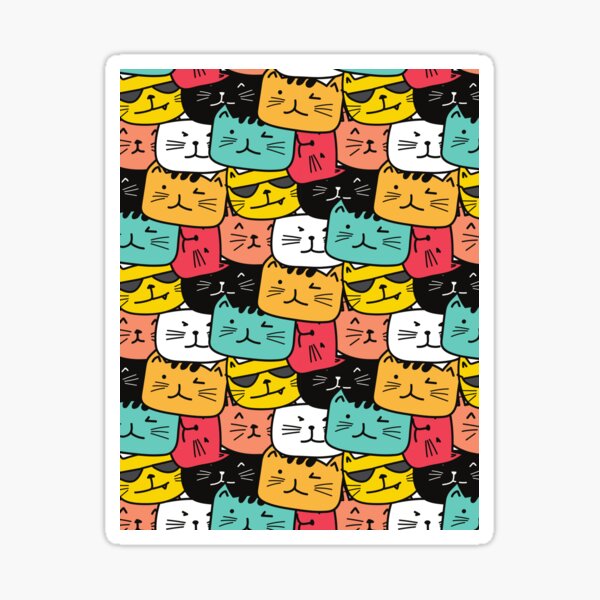 "cat mask funny cat nose mask cat mouth mask cat lover Mask" Sticker by ...