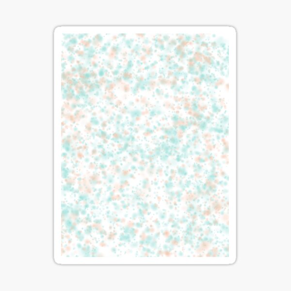 "Mint & Peach Pastel Paint Splatter" Sticker by IntrovArtDesign | Redbubble