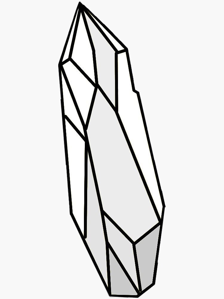 "White Kyber Crystal " Sticker for Sale by Lunzer | Redbubble