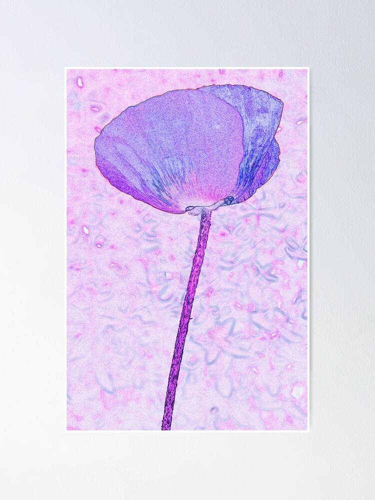 "Purple poppy ink and watercolour style pop art" Poster by Mindreader ...