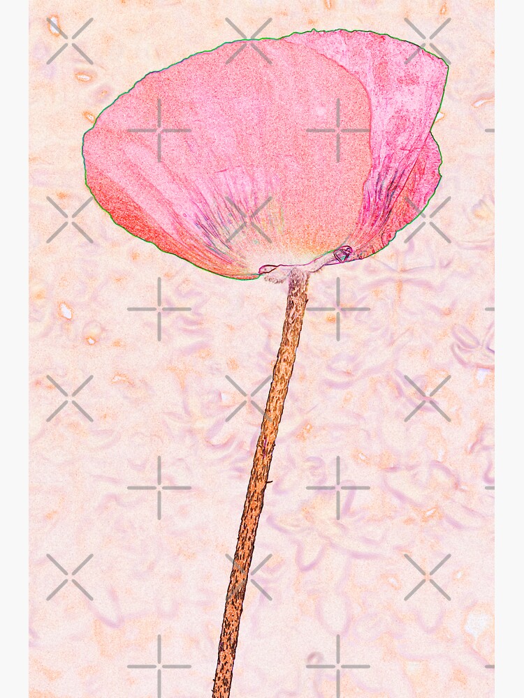 "Red poppy ink and watercolour style pop art" Sticker for Sale by ...