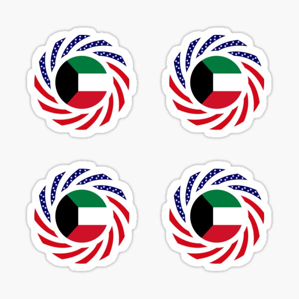 "Kuwaiti American Multinational Patriot Flag Series" Sticker for Sale ...