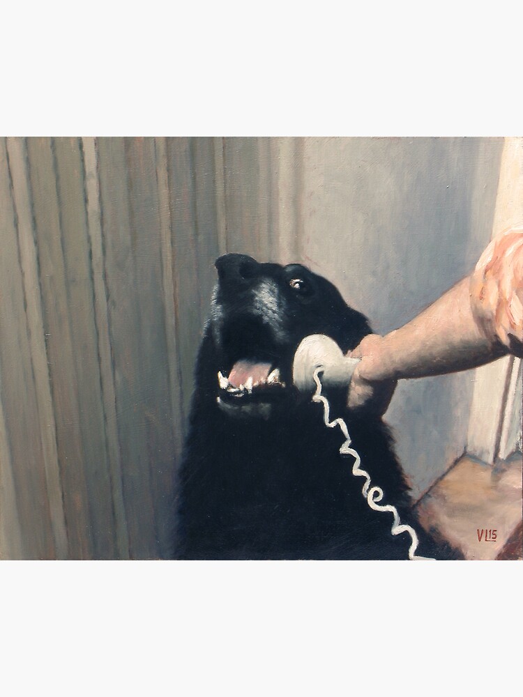 "yes hello this is dog" Sticker by brainmess | Redbubble
