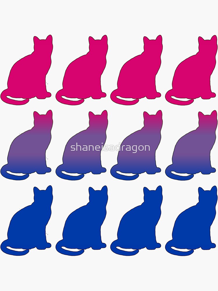 "Bi Pride Cats" Sticker for Sale by shaneisadragon | Redbubble