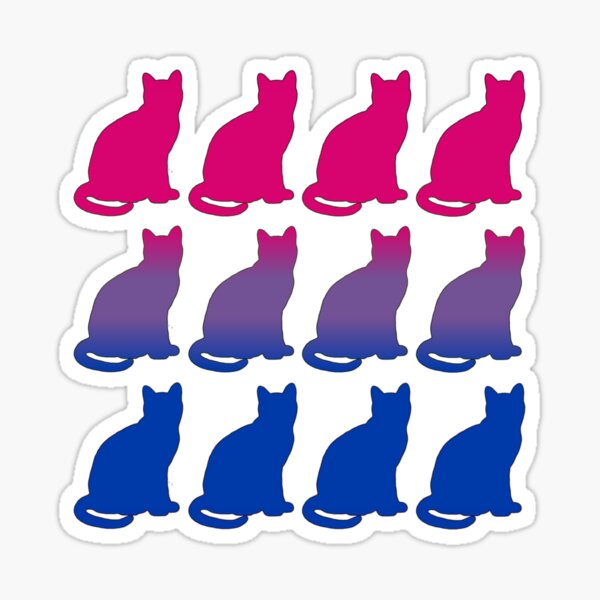 "Bi Pride Cats" Sticker for Sale by shaneisadragon | Redbubble