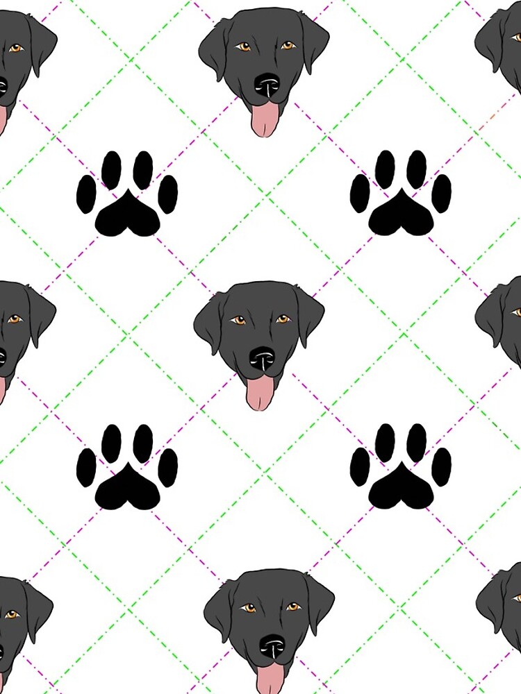 "Black Lab Paw Print Plaid" iPhone Case for Sale by SonneFaunArt ...
