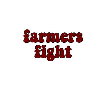 "farmers fight" Sticker for Sale by Emily Peebles | Redbubble