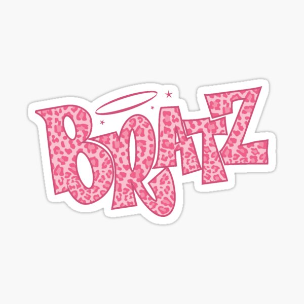 "bratz pink cheetah logo" Sticker for Sale by apticah | Redbubble
