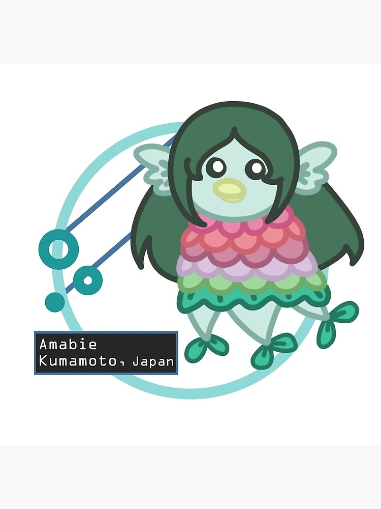 "Amabie" Poster for Sale by shroomsoft | Redbubble