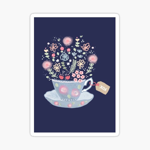 "Teacup" Sticker for Sale by KathrinLegg | Redbubble