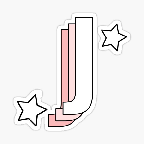 "Aesthetic "J"" Sticker by allielibby | Redbubble