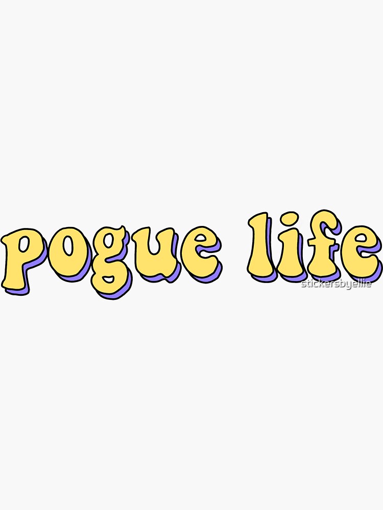 ""Pogue Life" Yellow/Purple" Sticker by stickersbyellie | Redbubble