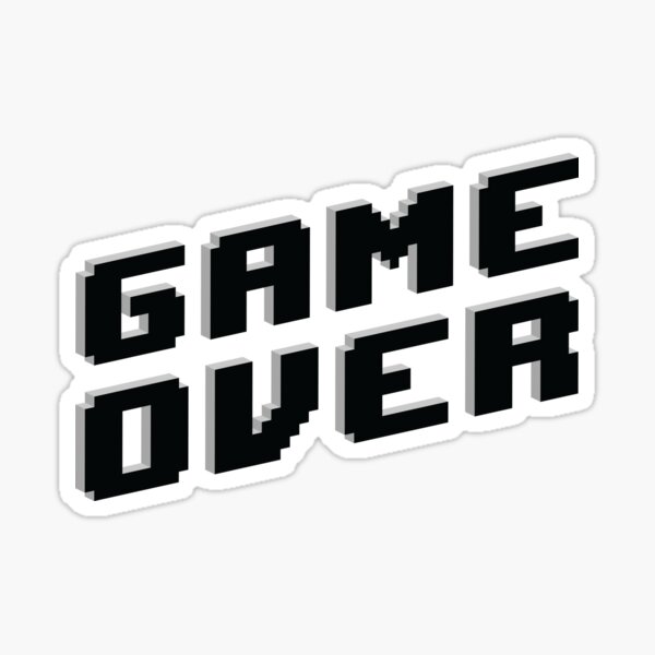 "Retro Game Over" Sticker for Sale by RajaGraphica | Redbubble