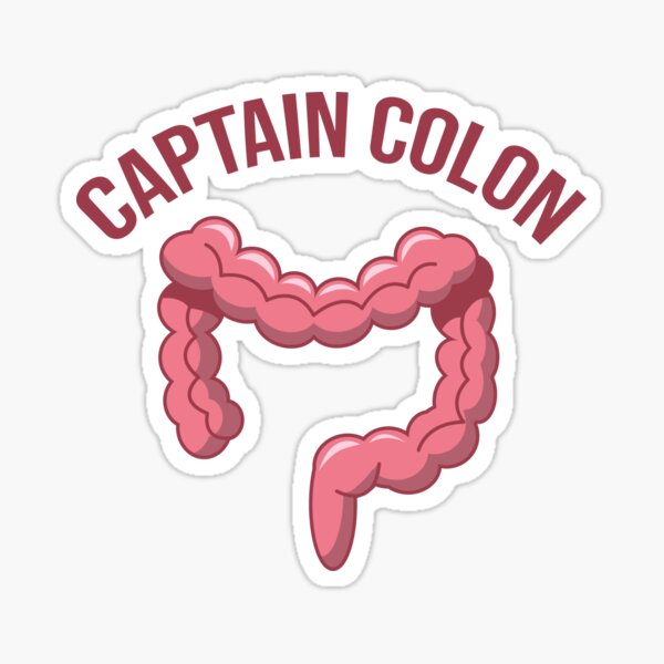 "Captain Colon Funny Diverticulitis Awareness Gift" Sticker for Sale by ...