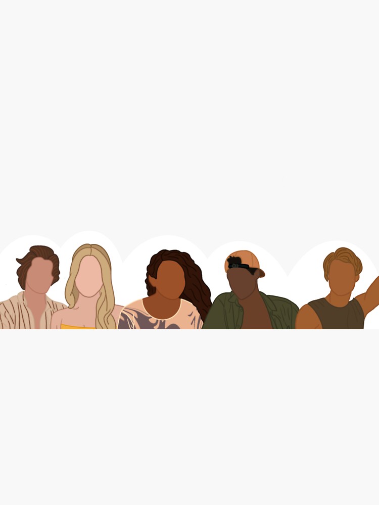 "Outer banks cast " Sticker by zmads0102 | Redbubble