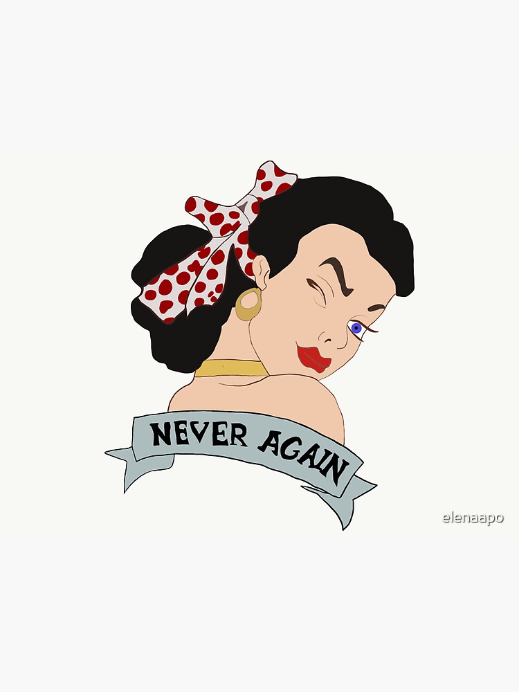 "never again x files tattoo" Sticker for Sale by elenaapo | Redbubble