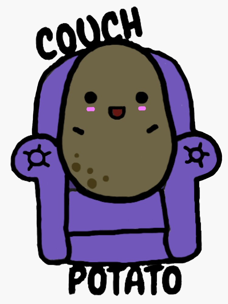 ""Couch Potato" Sticker, Notebook, Phone Case, etc." Sticker by ...