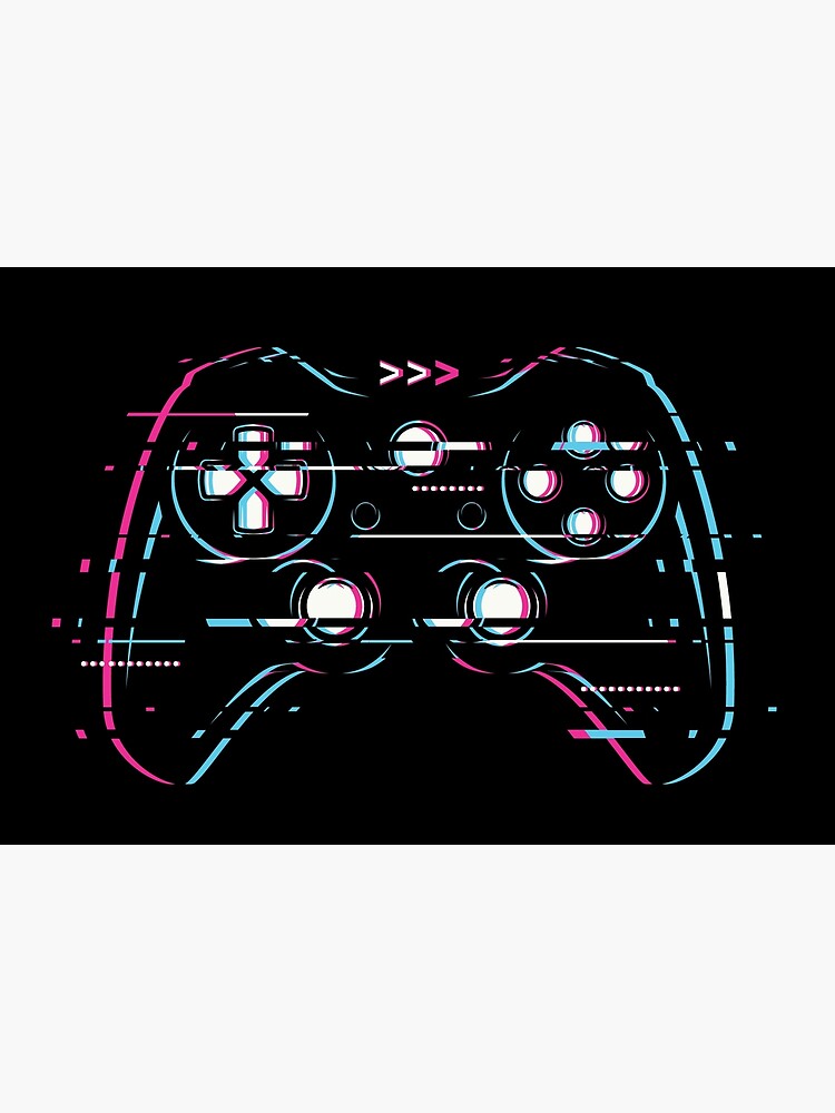 "Gaming Controller Glitch Art" Poster for Sale by Ghazzali | Redbubble