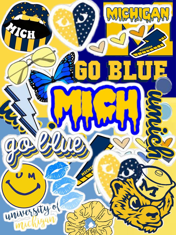 "michigan collage" Sticker for Sale by hallej | Redbubble
