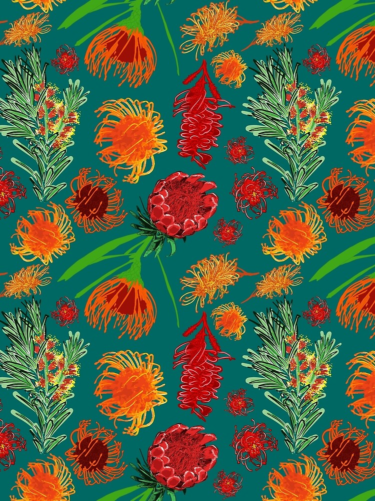 "Australian Native Floral Pattern" Scarf for Sale by annaleebeer ...