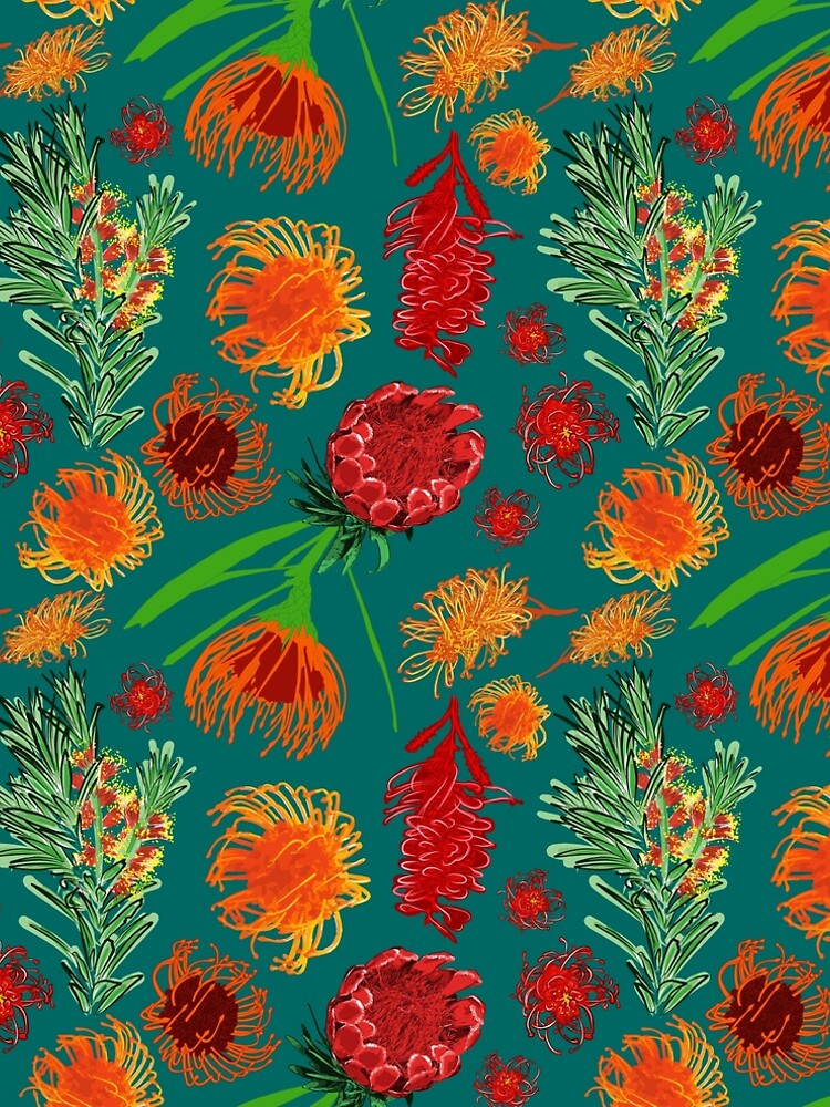 "Australian Native Floral Pattern" A-Line Dress by annaleebeer | Redbubble