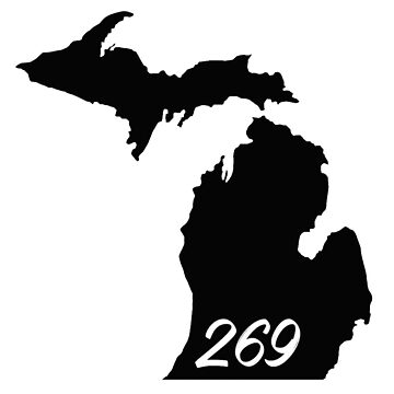 "269 Michigan Area Code" Sticker for Sale by eblakely7 | Redbubble