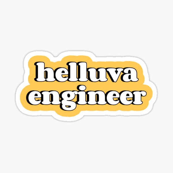 "helluva engineer vsco retro gatech" Sticker for Sale by Megha Desai | Redbubble