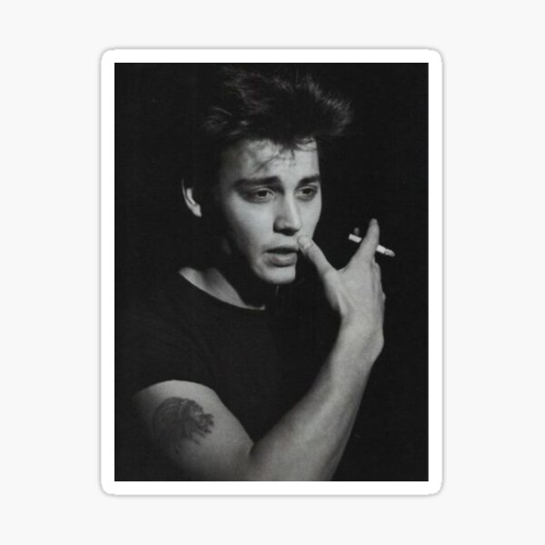 "johnny depp" Sticker by clairemikuska | Redbubble