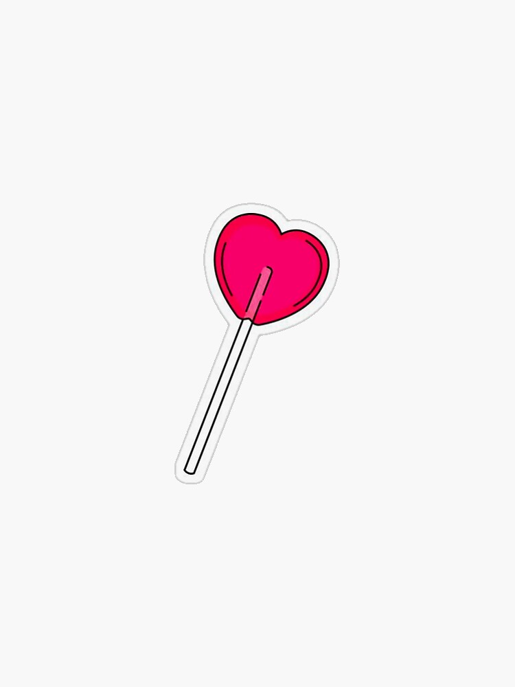 "heart lollypop" Sticker for Sale by ashleycrosby1 | Redbubble