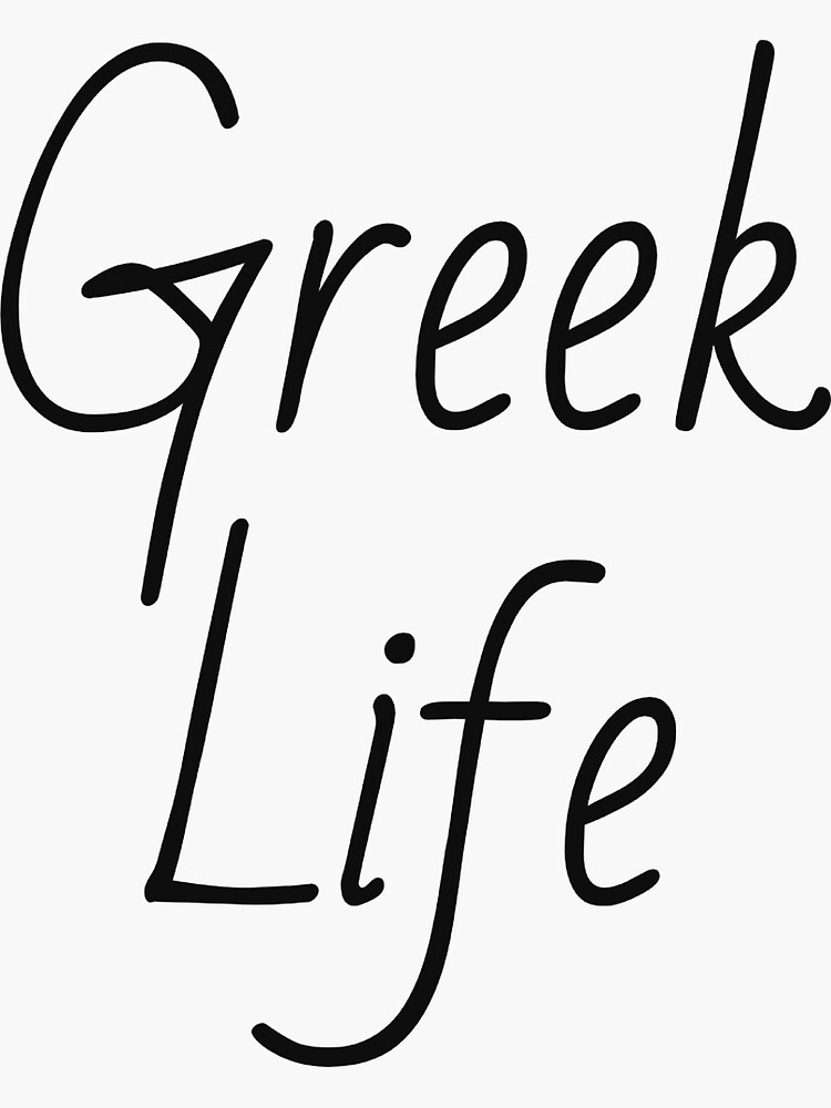 "Greek Life" Sticker for Sale by morganmaterni | Redbubble