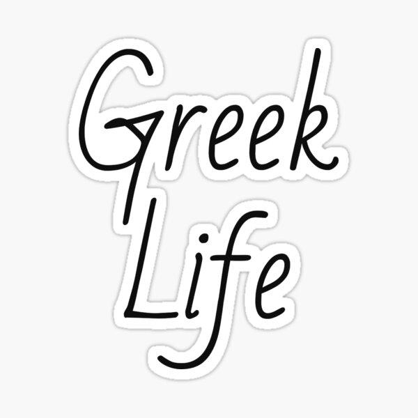 "Greek Life" Sticker for Sale by morganmaterni | Redbubble